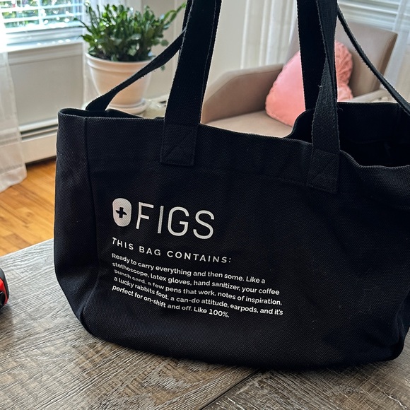 Figs | Bags | Figs Classic Black Tote Bag | Poshmark